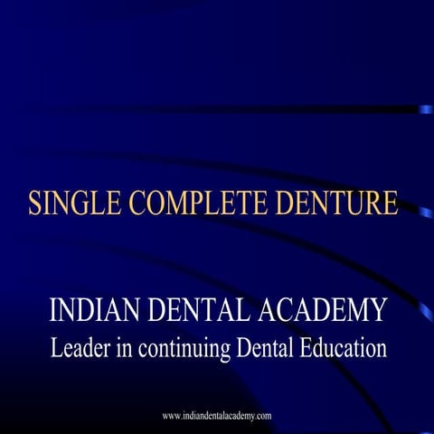 single complete denture/ oral surgery courses | PPT | Dental Health ...