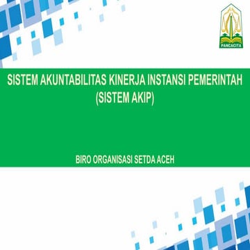 Sietem Akuntabilitas Kinerja Instansi Pemerintah | PPT