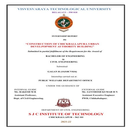 this is report of civil engineering of final year internship | PDF