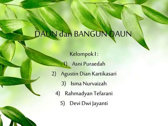 PPT Morfologi Tumbuhan - Tata Letak, Rumus, dan Diagram Daun | PPT