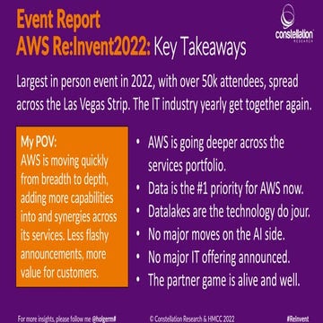 Event Report AWS ReInvent 2022 - Depth instead of Width | PPT