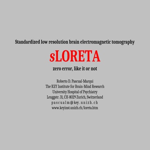 1_sLORETA_Tutorial.pptjjjjjjjjjjjjjjjjjjjjjjjjjjjjj | PPT