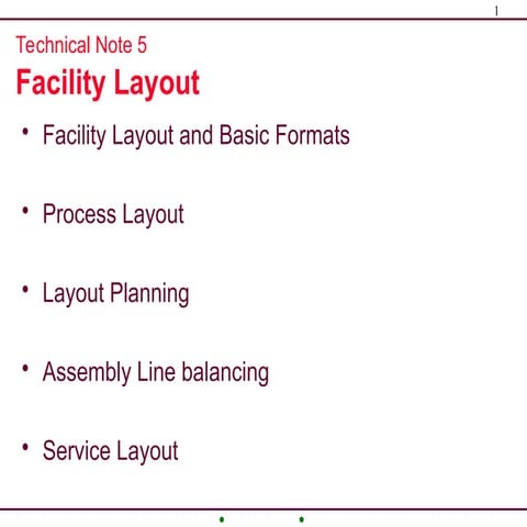 Facility Layout planning of different types of Layout methods | PPT