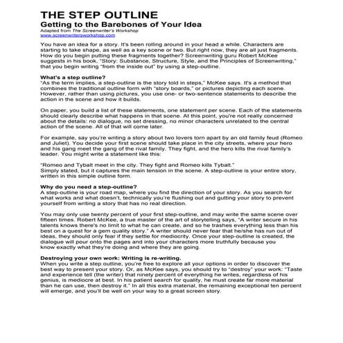 The Step Outline | PDF
