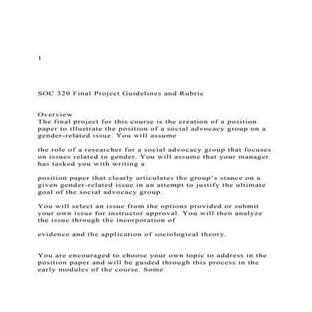1 SOC 320 Final Project Guidelines and Rubric .docx