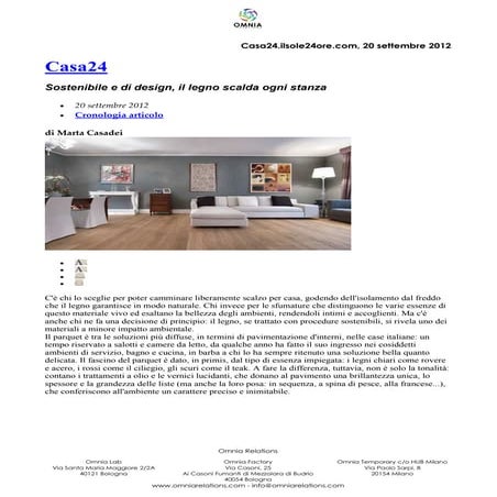 2012-09-20 - Casa24 - Sostenibile e di design: il legno scalda ogni ...