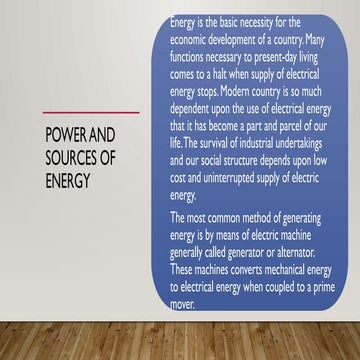 Power and sources of energy : Solar power energy, etc. | PPTX | Power ...
