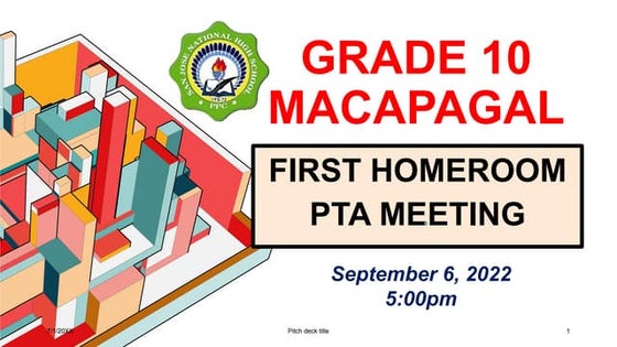 Home room pta meeting during the first quarter | PPTX | Homework and ...