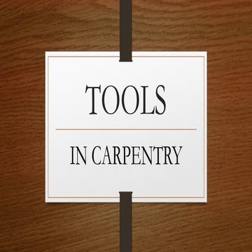 Classification of Hand Tools - PART 1 | PDF