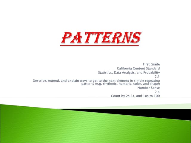 Grade 2 3 patterns | PDF