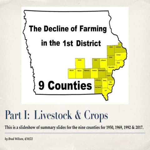 The Decline of Farming i n Iowa's 1st District Pt 1 | PPT
