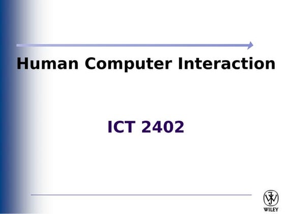 Human Computer Interaction - Interaction Design | PPTX