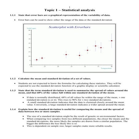 1 statistical analysis notes | PDF
