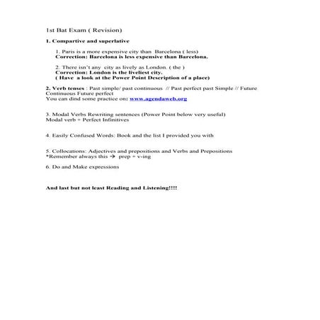 1st bat exam revision | DOC