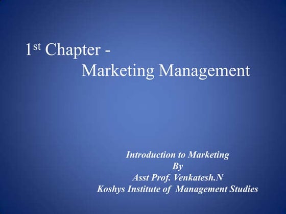 Unit 1 introduction to marketing - Class 11 - CBSE - 2016/17 | PDF ...