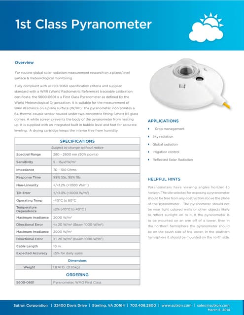 SOLAR RADIATION MEASUREMENT | PDF
