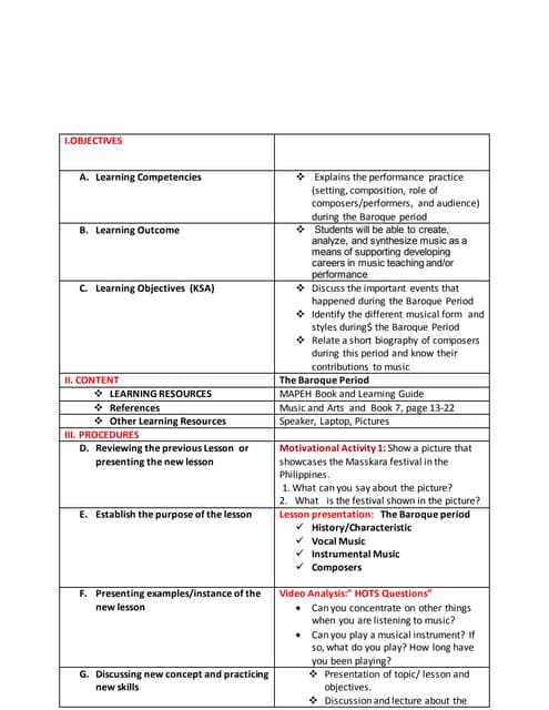 Music 10 DLL Q2 W1.docx | Music | Entertainment