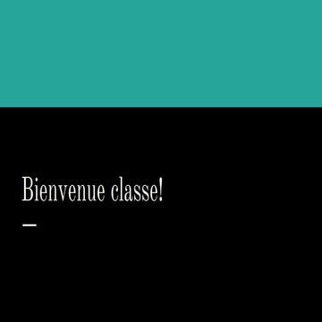 French 1: 1st day of school | PDF