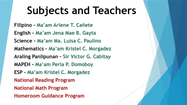 JHS Consolidated Class Program Sep. 2023 | PDF