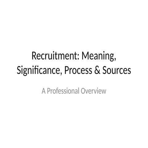 Recruitment Presentation ppt for bba student | PPTX