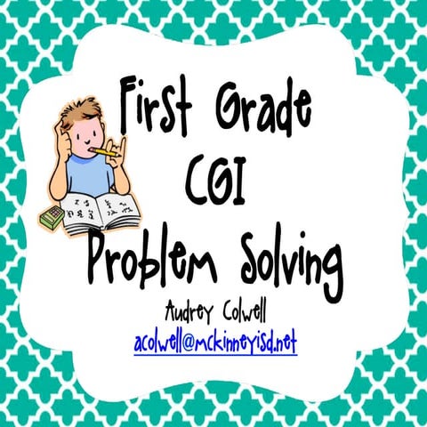 1st Grade CGI Problem Solving | PPT