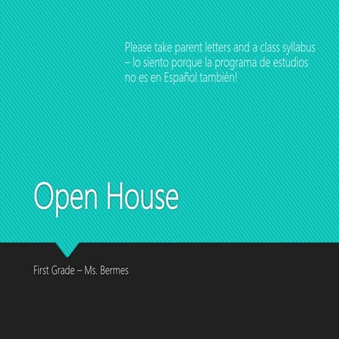 1st grade Open House Presentation 2016 | PPTX | Homework and Study ...