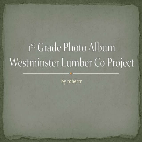 1st grade photo album | PPT