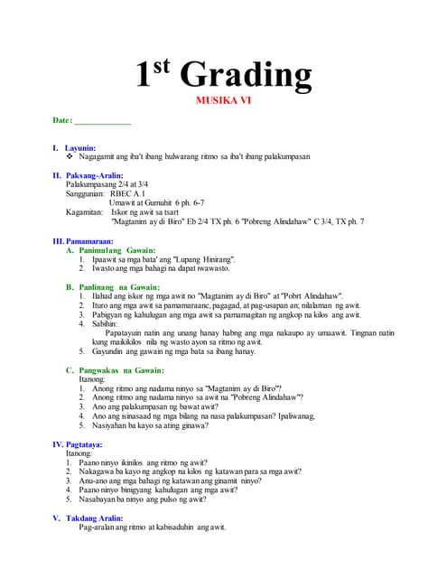 Anyong lupa- GRADE 3 LP | DOC