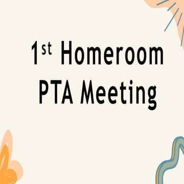 Comprehensive Grade 10 Homeroom PTA Meeting Agenda and Updates for SY ...