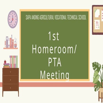 First Homeroom PTA Meeting PowerPoint presentation | PPTX