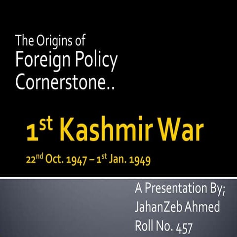 The kashmir conflict | PPTX