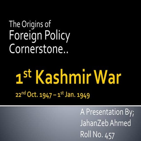 First Kashmir War | PPT