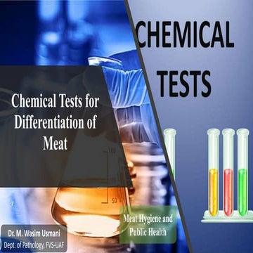 1st lec chemical tests for meat differentiation | PPTX