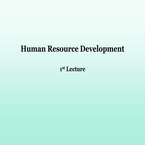 introduction of human resources | PPTX