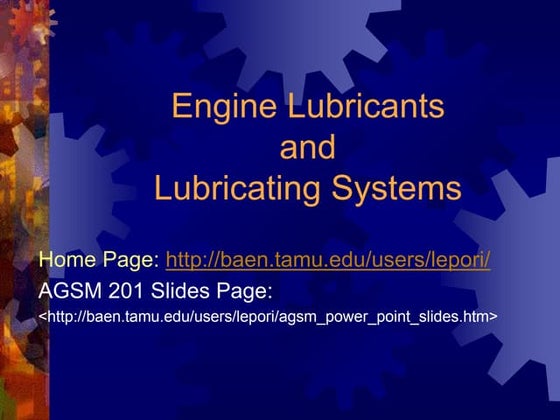 Lubrication Fundamentals: Lubricating Oil Basics | PPT | Chemistry | Science
