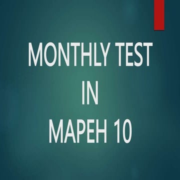 1st monthly Test in Mapeh10 Quarter 3.pptx