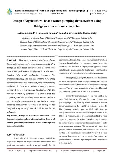 Two stage matrix converter based on third-harmonic injection technique ...