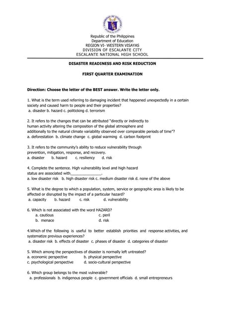DRRR Week 2 Module 2.pdf | Science