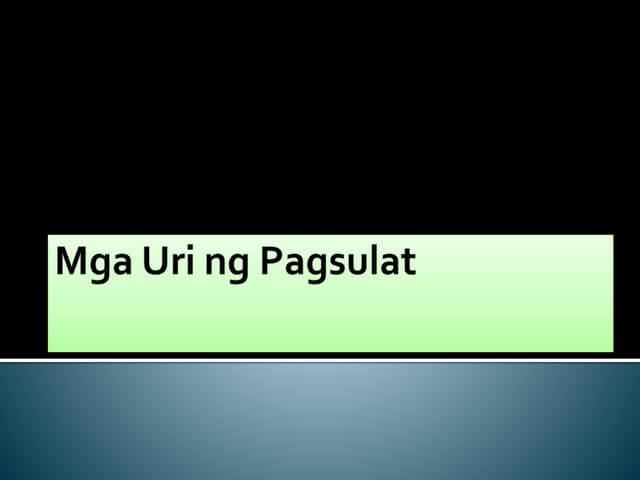Filipino sa Piling Larang Tech Voc Pagsulat | PPTX
