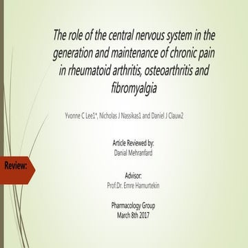 The role of the central nervous system in the generation and ...