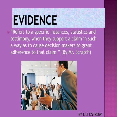 Evidence!! | PPT