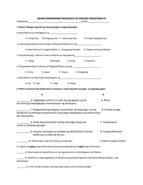 Ap3 2nd pt calabarzon | PDF