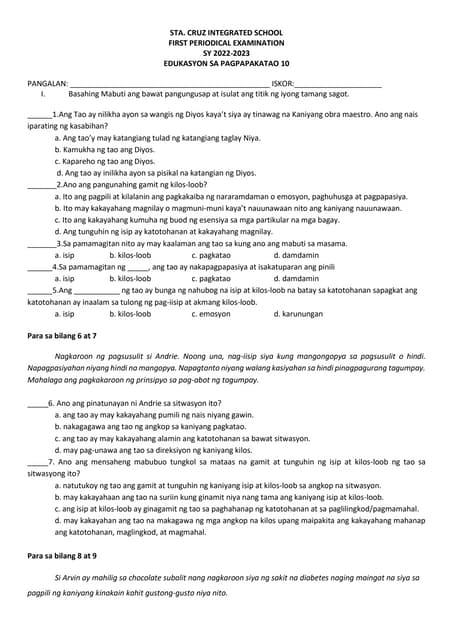 ESP MELCs Grade 10.pdf