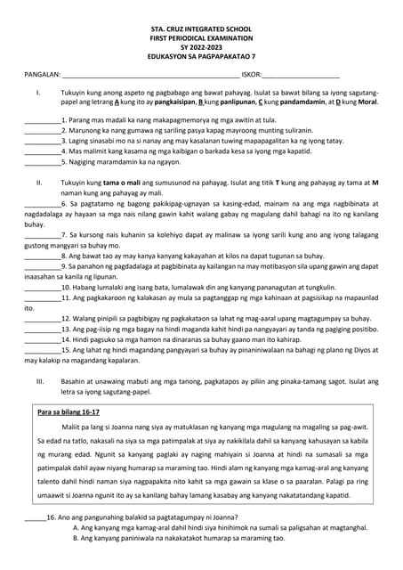 module 2 in ESP 7 | DOCX