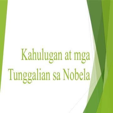 1st Qtr. Week 3. Kahulugan at mga Tunggalian sa Nobela.pptx