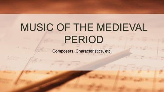Medieval period | PPT