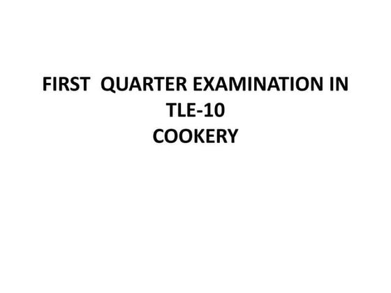COOKERY-10-Diagnostic-Test-with-TOS (1).docx | Cooking | Food & Drink