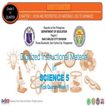 Science 5 Grade 5 1st Quarter Week 1 | PPTX