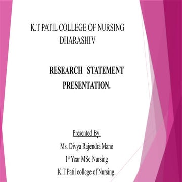 OBG Research | Obstetrical Gynecology | Problem statements | PPTX