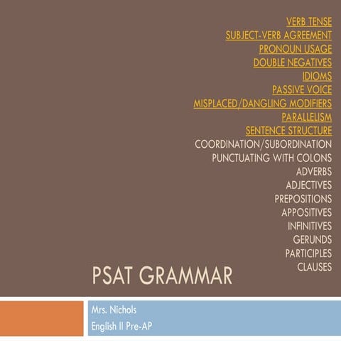 SAT Grammar.pptx powerpoint high school SAT | PPTX